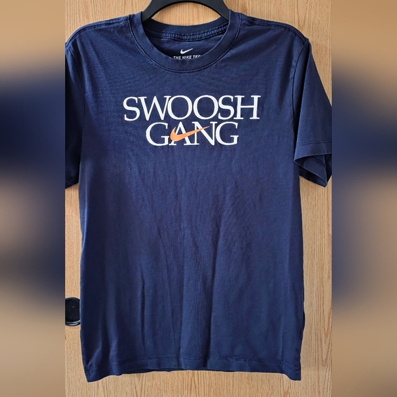 Nike | Shirts | Nike Swoosh Gang Navy Tshirt | Poshmark